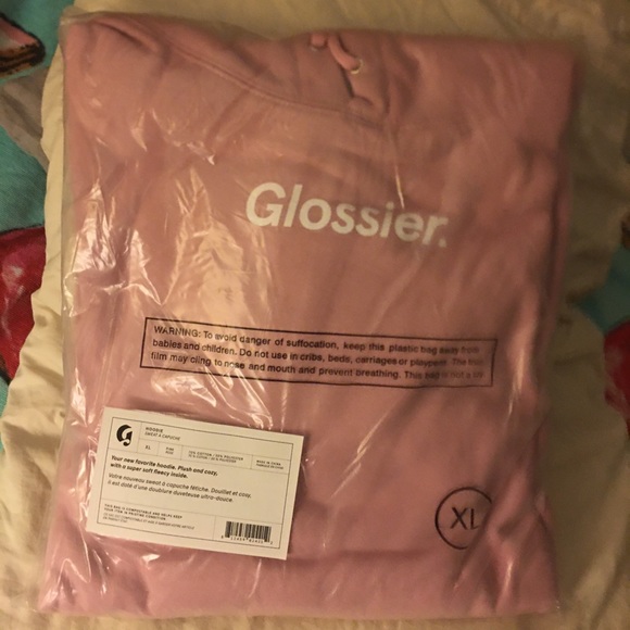 Glossier | Sweaters | Nwtglossier Pink Hoodie In Size Xlsold Out | Poshmark